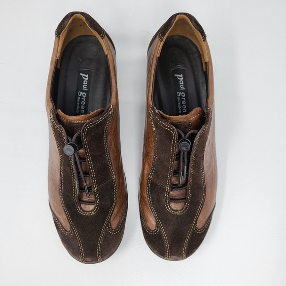 Paul Green | Shoes | Paul Green Munchen Brown Leather And Suede Elastic ...